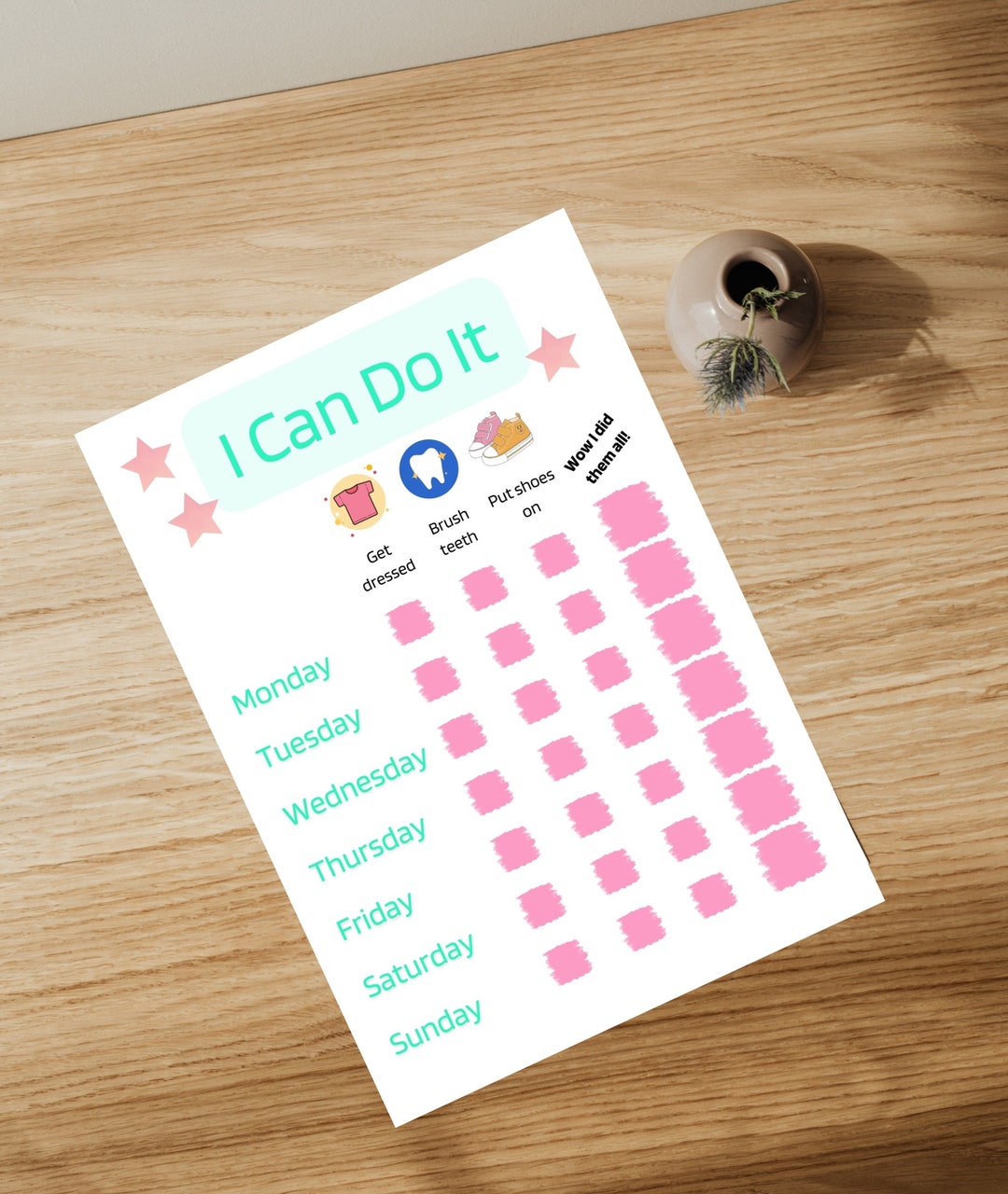 Printable Reward Chart Daily Routine Chart Brush Tooth - Etsy Australia
