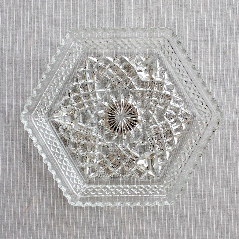Cut Glass Tray - Etsy