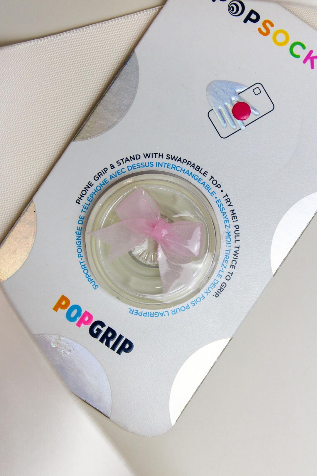 Pink Satin Bow Popsocket II - Etsy