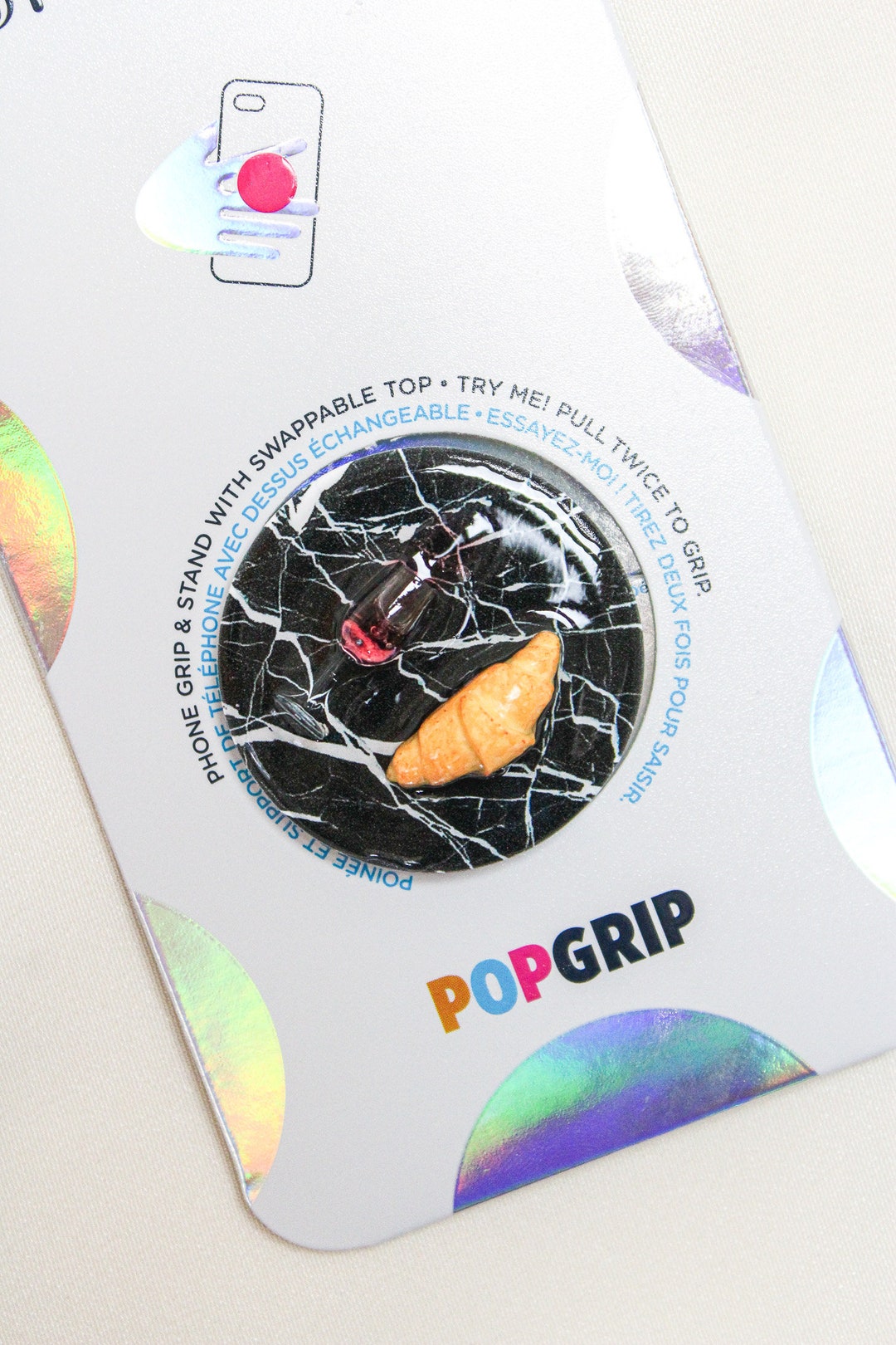 Croissant & Vino Popsocket I - Etsy