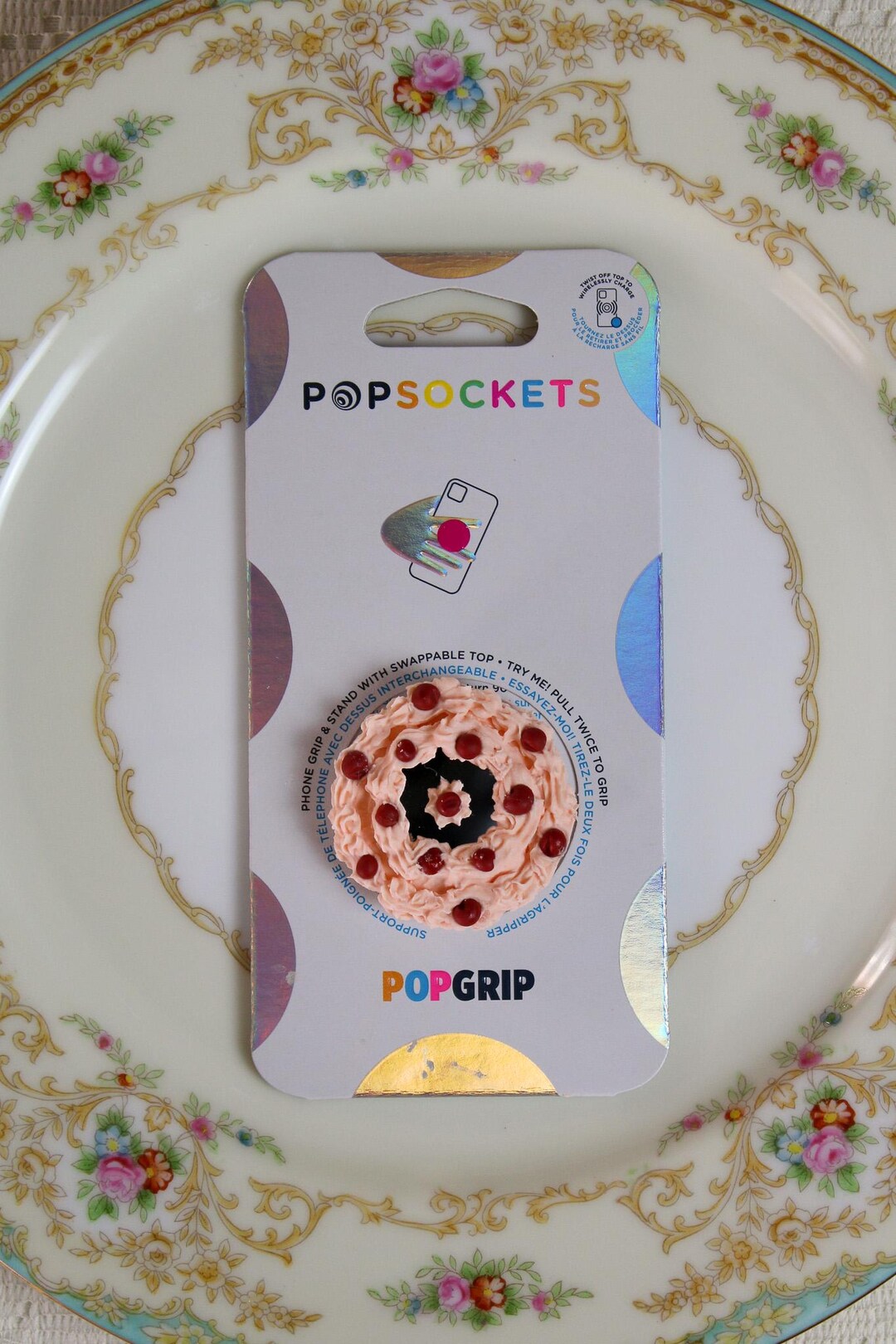 Pink Cherry Mirror Vintage Cake Popsocket - Etsy
