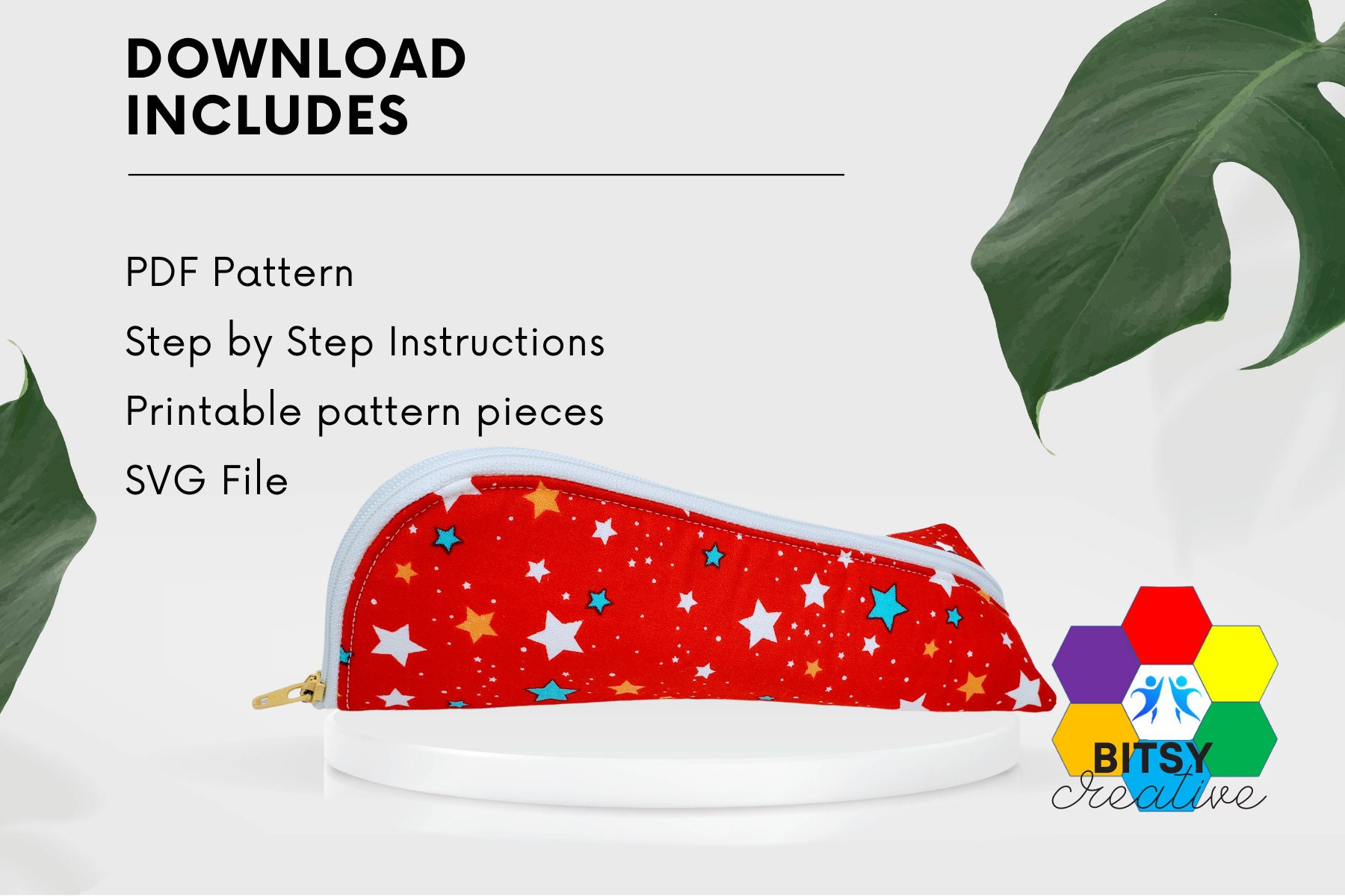 Bitsy Bag Pattern - Small Zipper Pouch Ideal for Glasses, Pencils ...