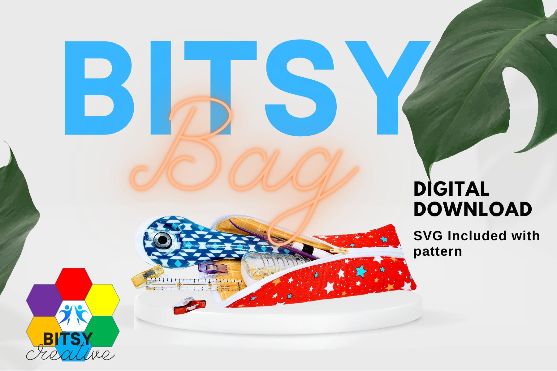 Bitsy Bag Pattern - Small Zipper Pouch Ideal for Glasses, Pencils ...