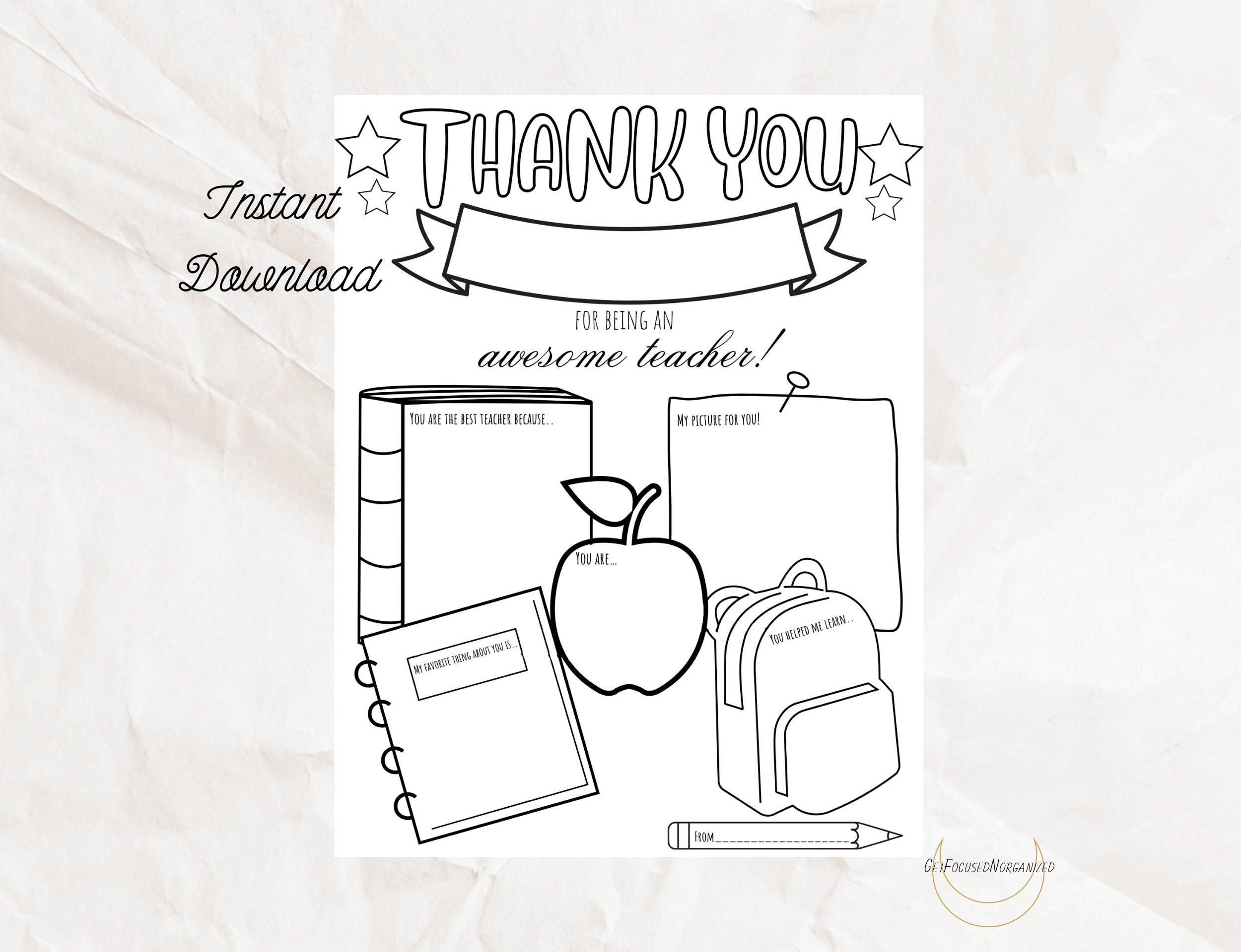 Teacher Appreciation Week, Teacher Coloring Page Printable, Teacher ...