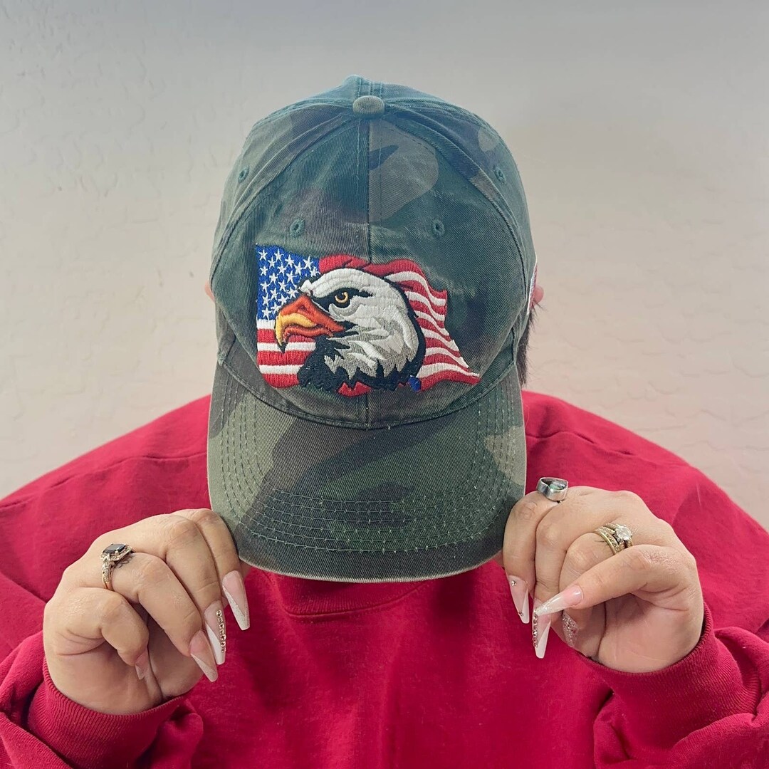 Men's Vintage Camouflage USA Eagle Baseball Cap - Etsy