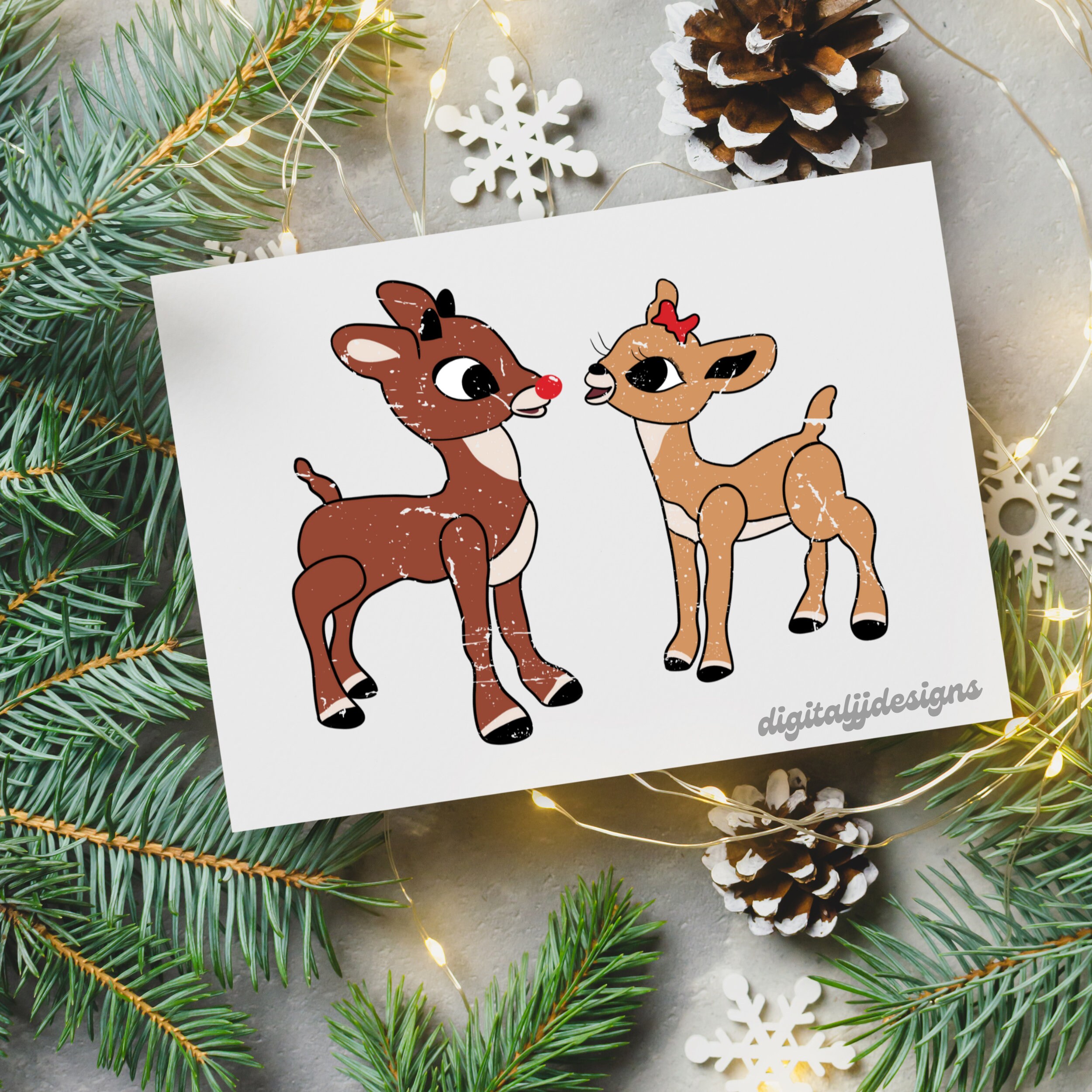Rudolf and Clarice PNG, Rudolf Png, Rudolf the Red Nose Reindeer ...