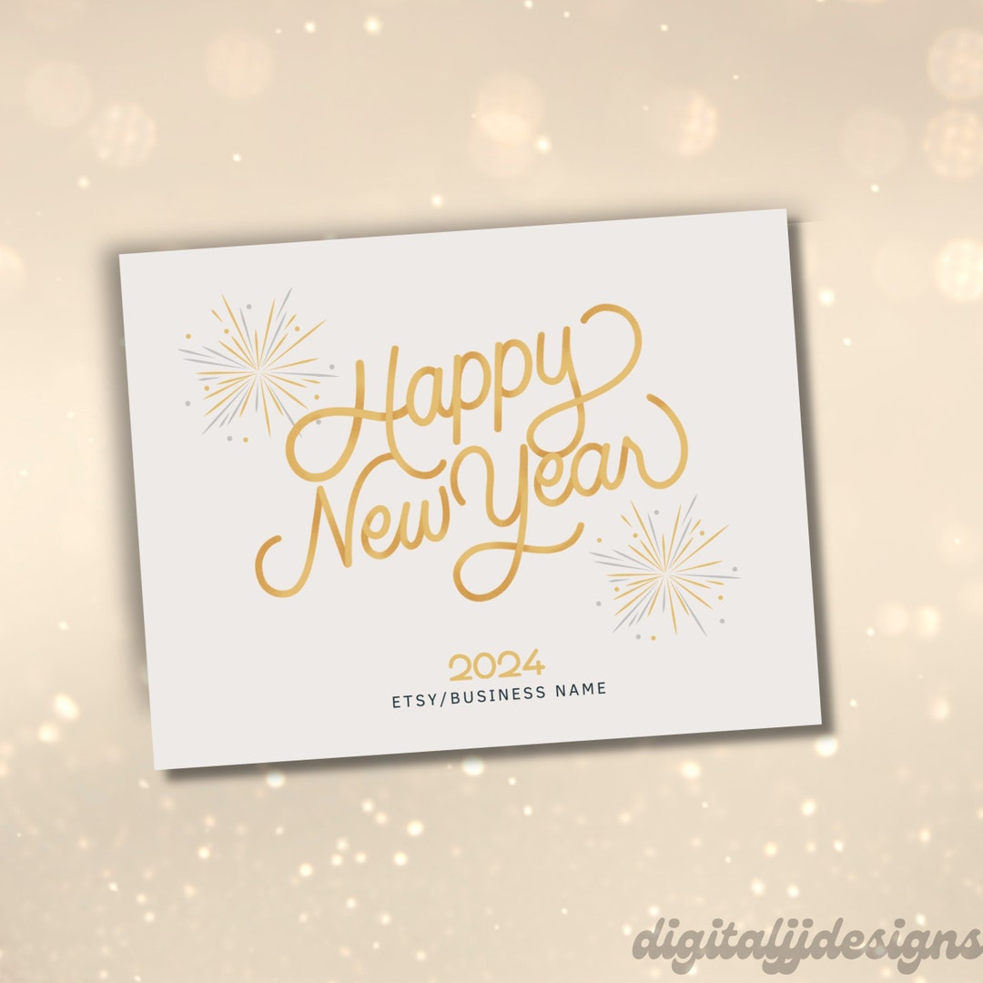 Holiday Printable Thanks for Your Purchase, 2024 New Years Business ...