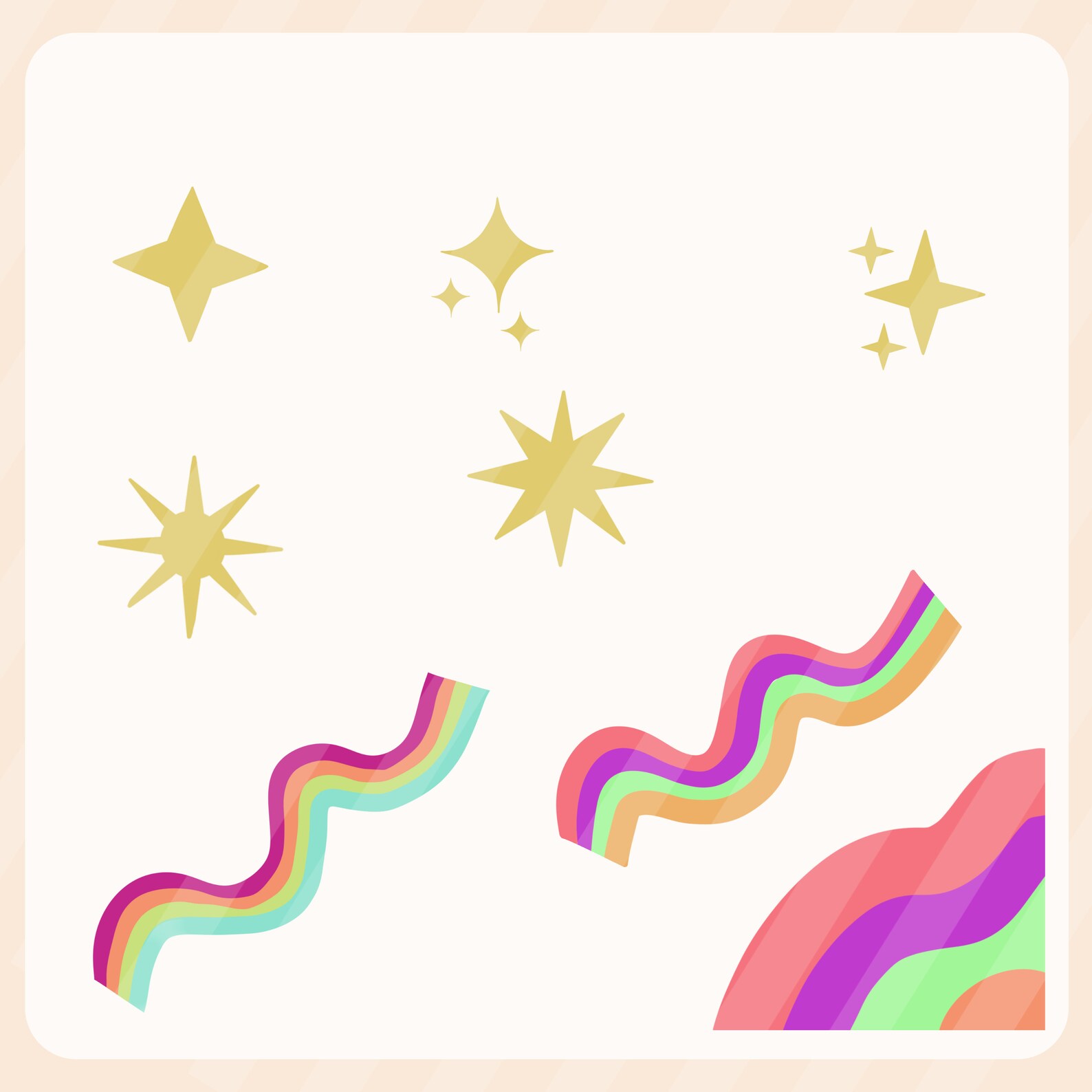 Retro Sticker PNG Bundle, 70s PNG Retro Digital Download, Digital ...