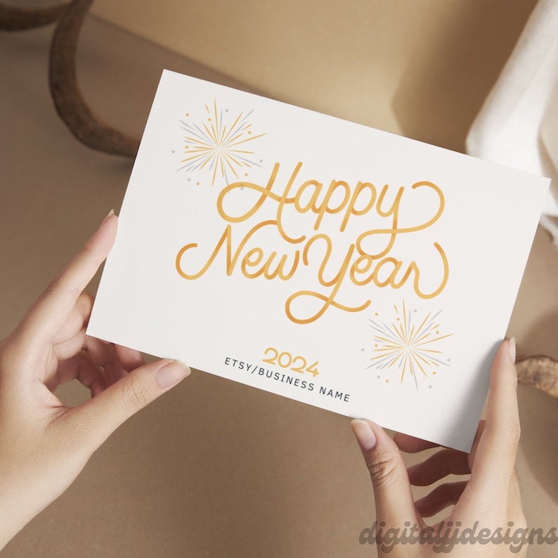 Holiday Printable Thanks for Your Purchase, 2024 New Years Business ...