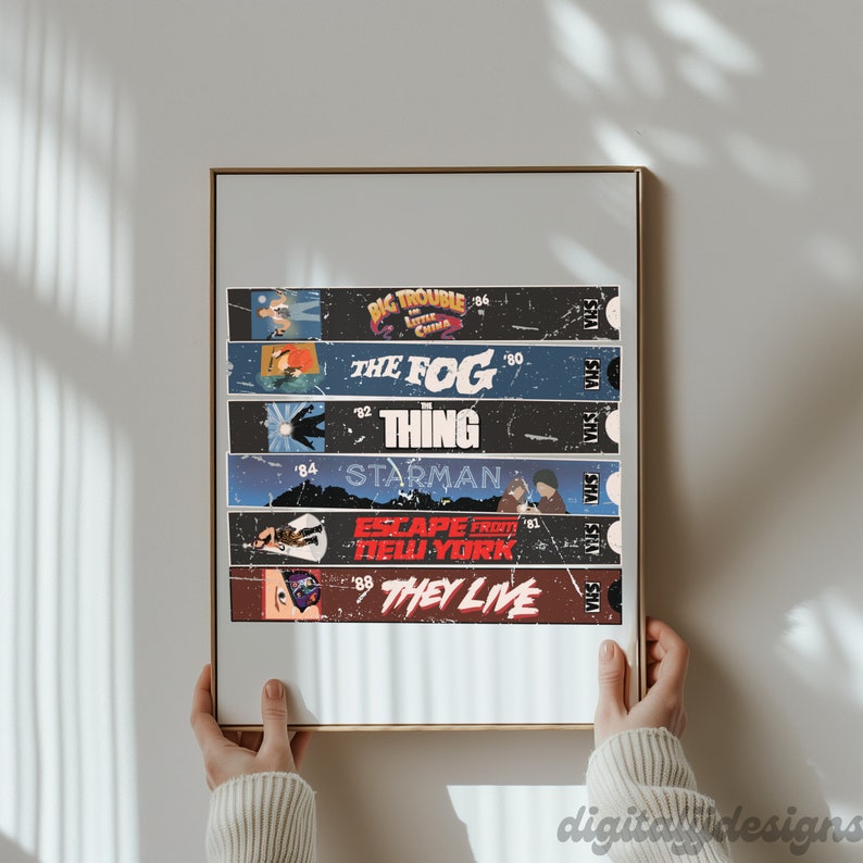 VHS 80s Movies, John Carpenter 80s Movies PNG, 80s Movie Director Stack ...