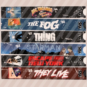 VHS 80s Movies, John Carpenter 80s Movies PNG, 80s Movie Director Stack ...