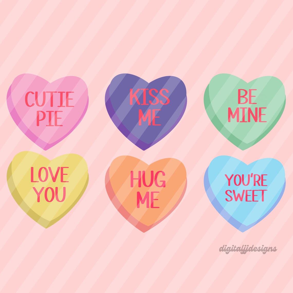Valentines Conversation Hearts PNG, Valentines PNG, Valentines ...