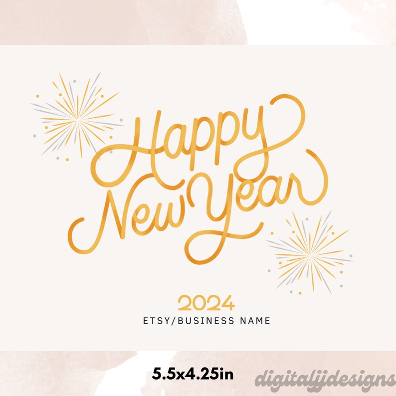 Holiday Printable Thanks for Your Purchase, 2024 New Years Business ...