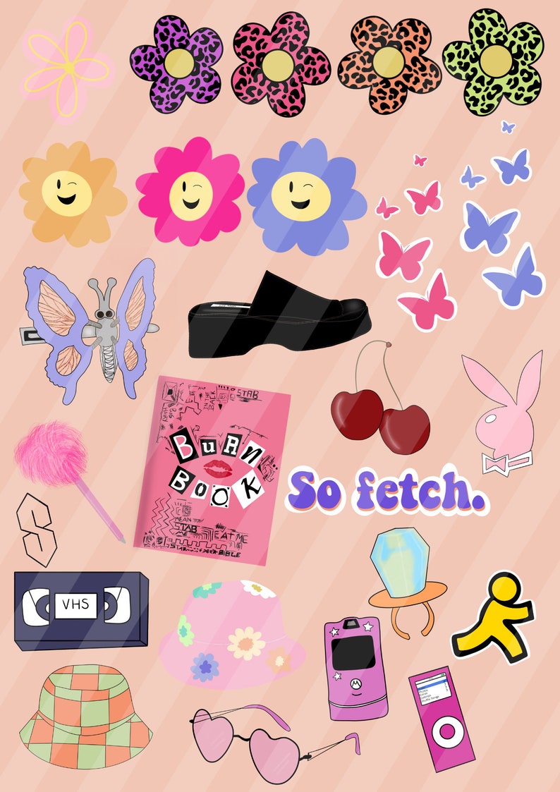 90s Sticker PNG Bundle 2000s PNG Digital Download Digital - Etsy