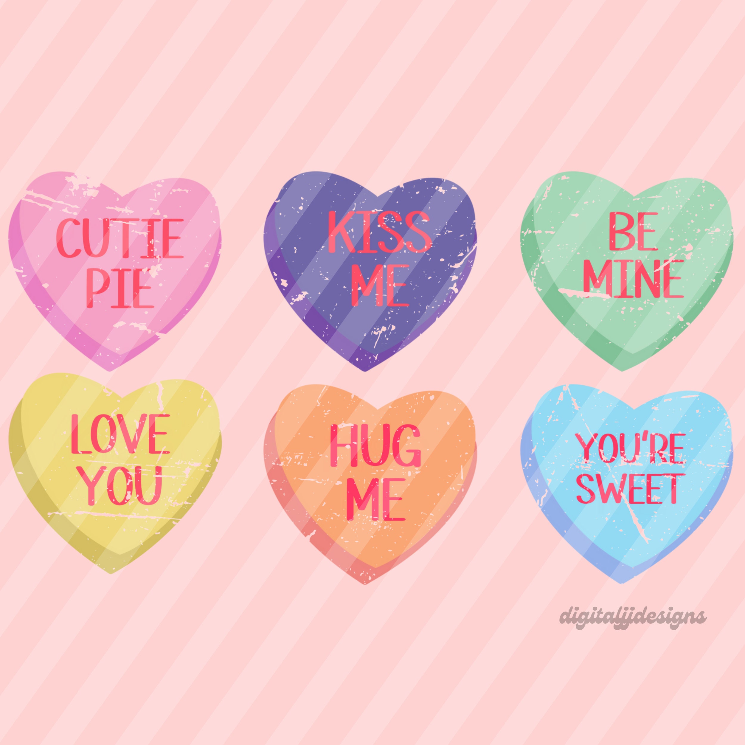 Valentines Conversation Hearts PNG, Valentines PNG, Valentines ...