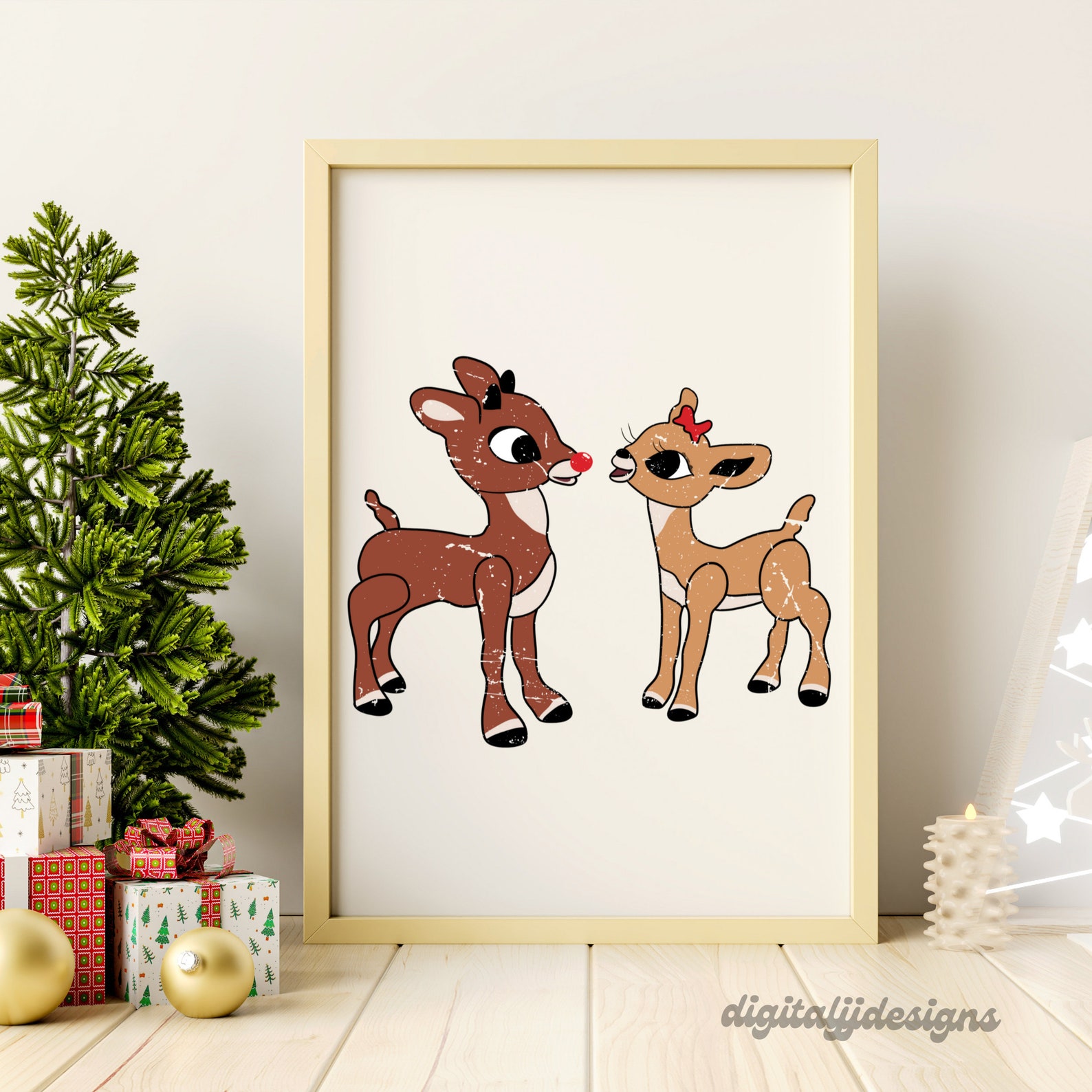 Rudolf and Clarice PNG, Rudolf Png, Rudolf the Red Nose Reindeer ...
