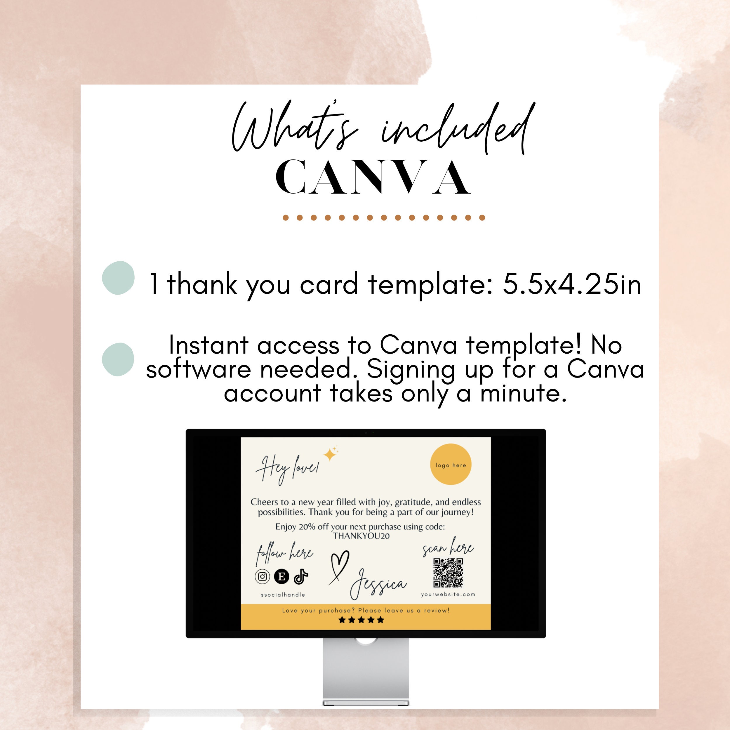 Holiday Printable Thanks for Your Purchase, 2024 New Years Business ...