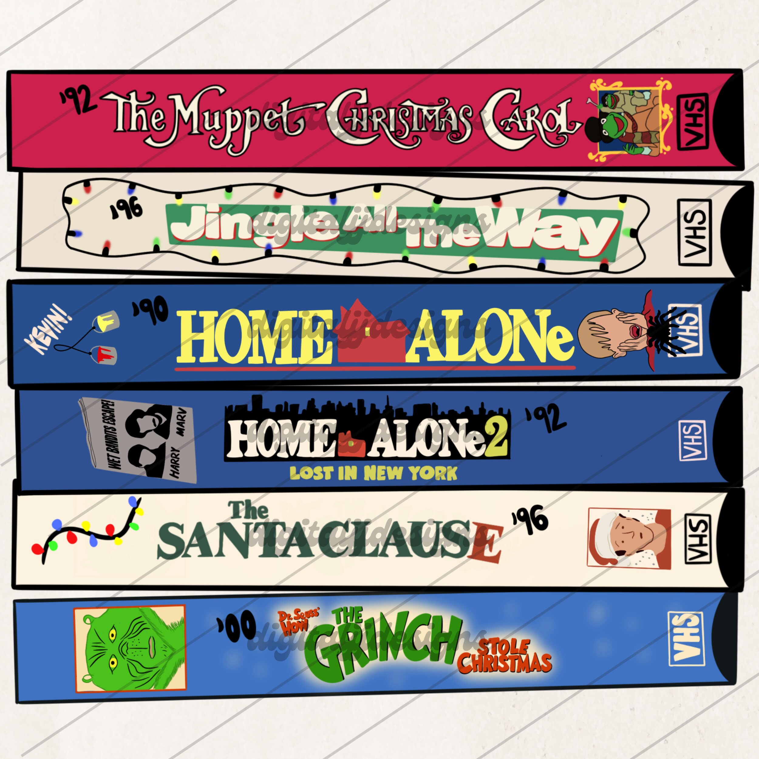 Christmas VHS Movies PNG, Christmas Sublimation Design, 90s Vhs PNG ...