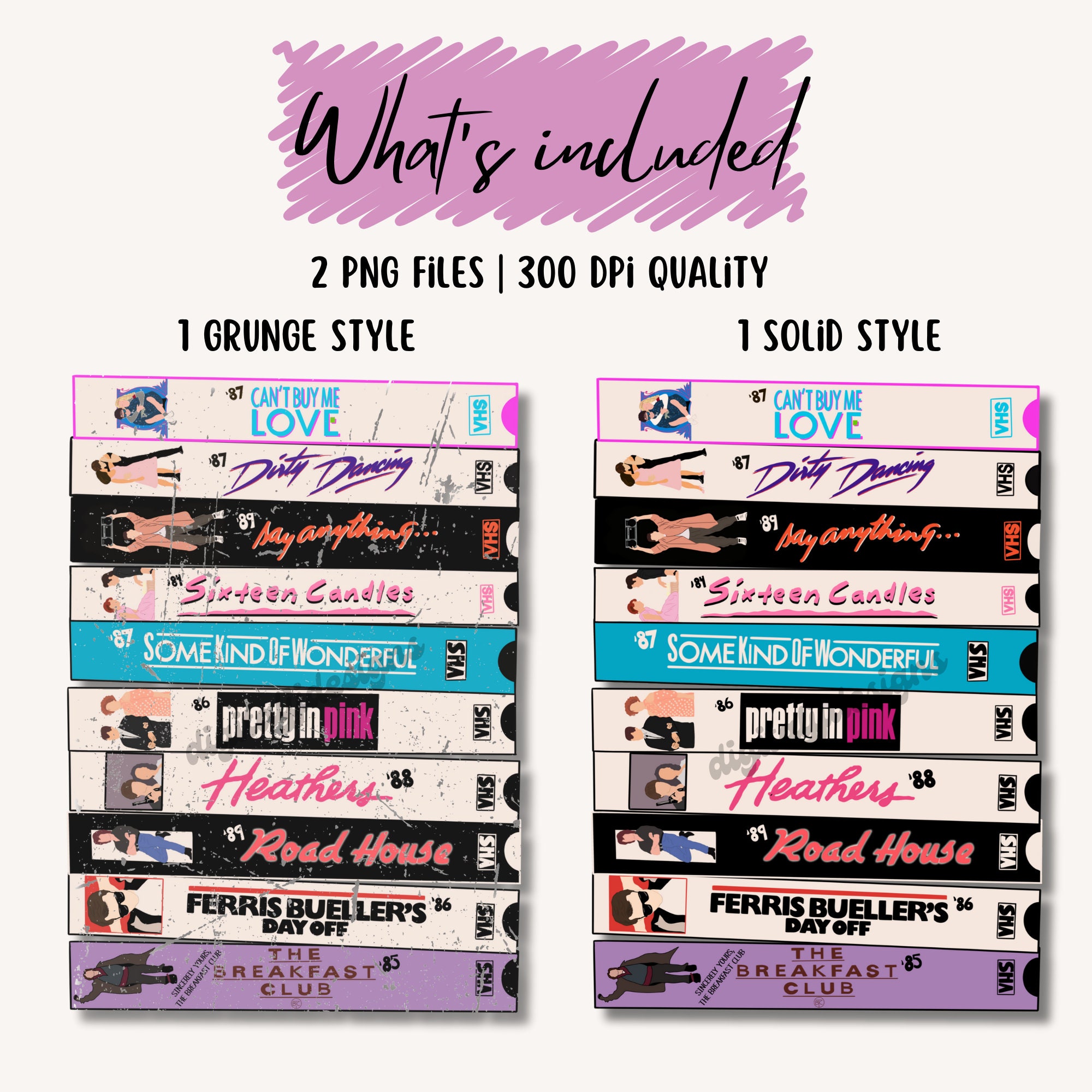 VHS Stack Movies, 80's Movies VHS Png Design, 90's Movies VHS Png ...