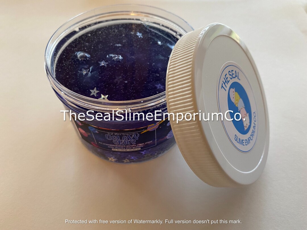 Galaxy Skies A Clear Slime With Star Glitters Cheap Slime - Etsy