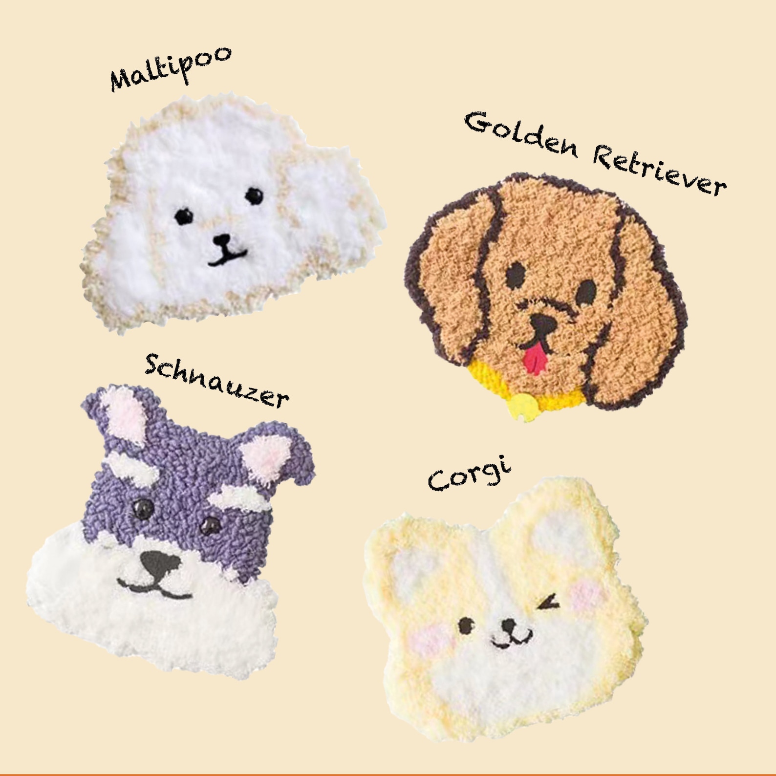 Cute Dog Punch Needle Kit | Beginner Punch Needle Tufting Starter Kit ...