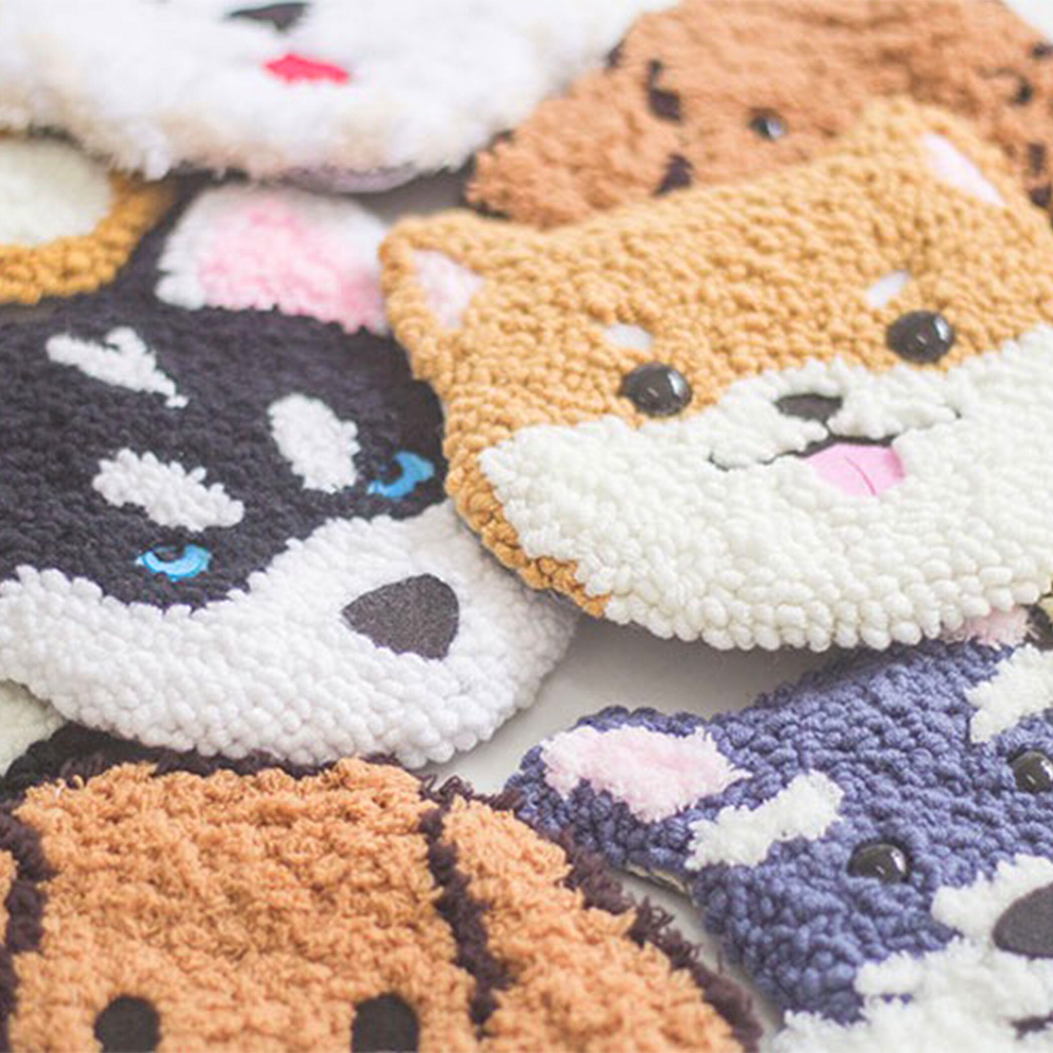 Cute Dog Punch Needle Kit Beginner Punch Needle Tufting Starter Kit DIY ...