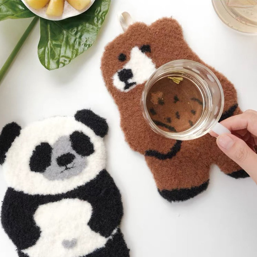 Panda & Bear Punch Needle Kit | Beginner Punch Needle Tufting Starter ...