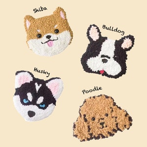 Cute Dog Punch Needle Kit | Beginner Punch Needle Tufting Starter Kit ...