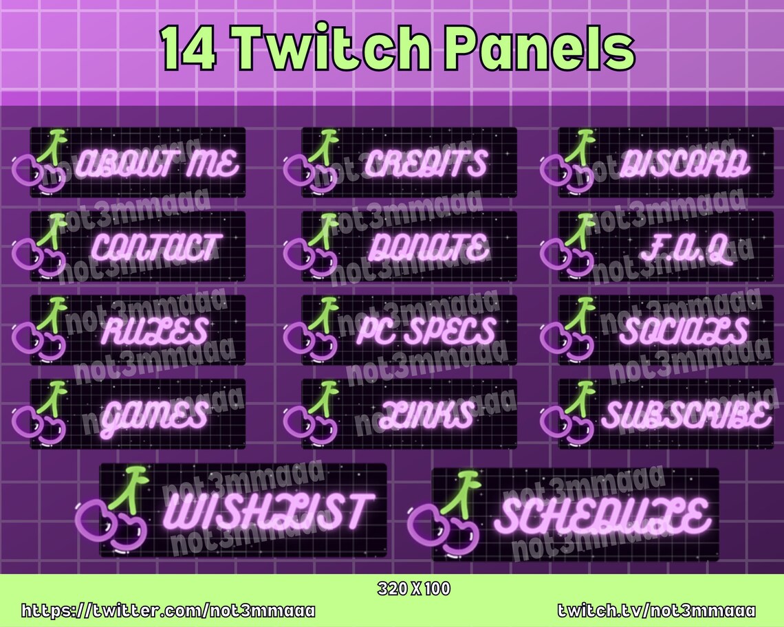 Animated Cherry Twitch Small Package - Stream Starting Soon, BRB ...