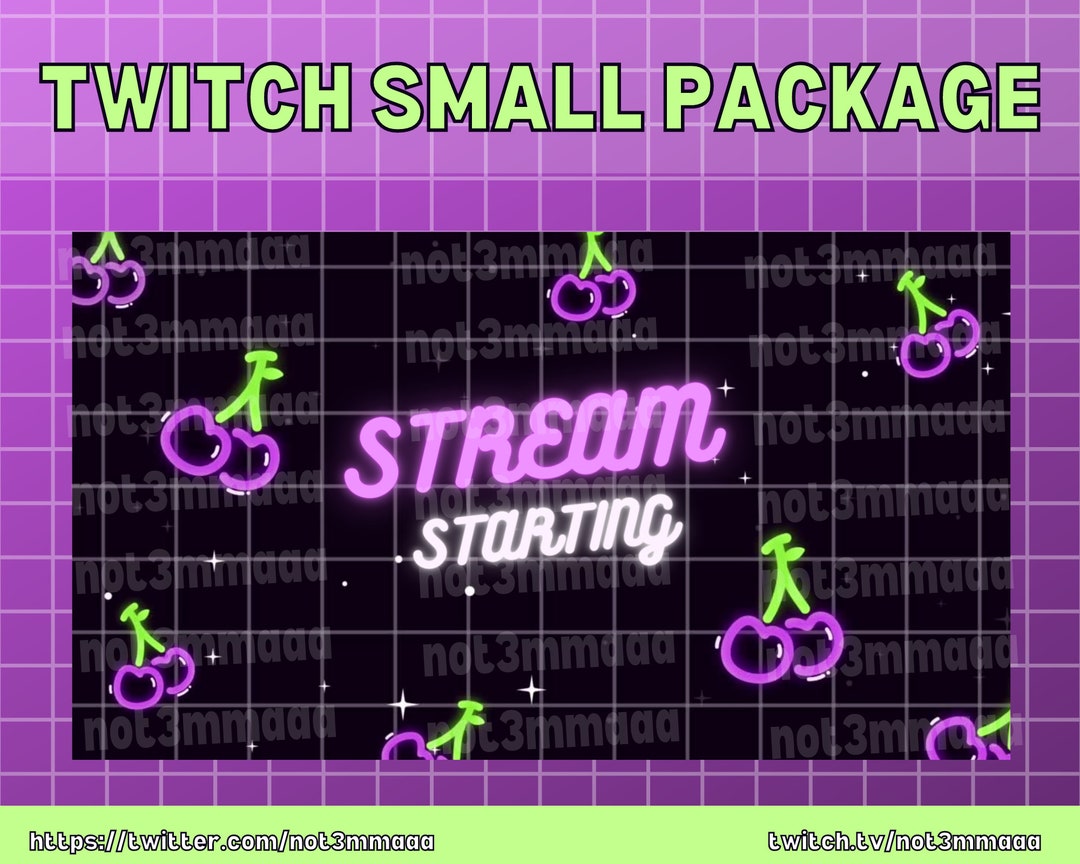 Animated Cherry Twitch Small Package - Stream Starting Soon, BRB ...