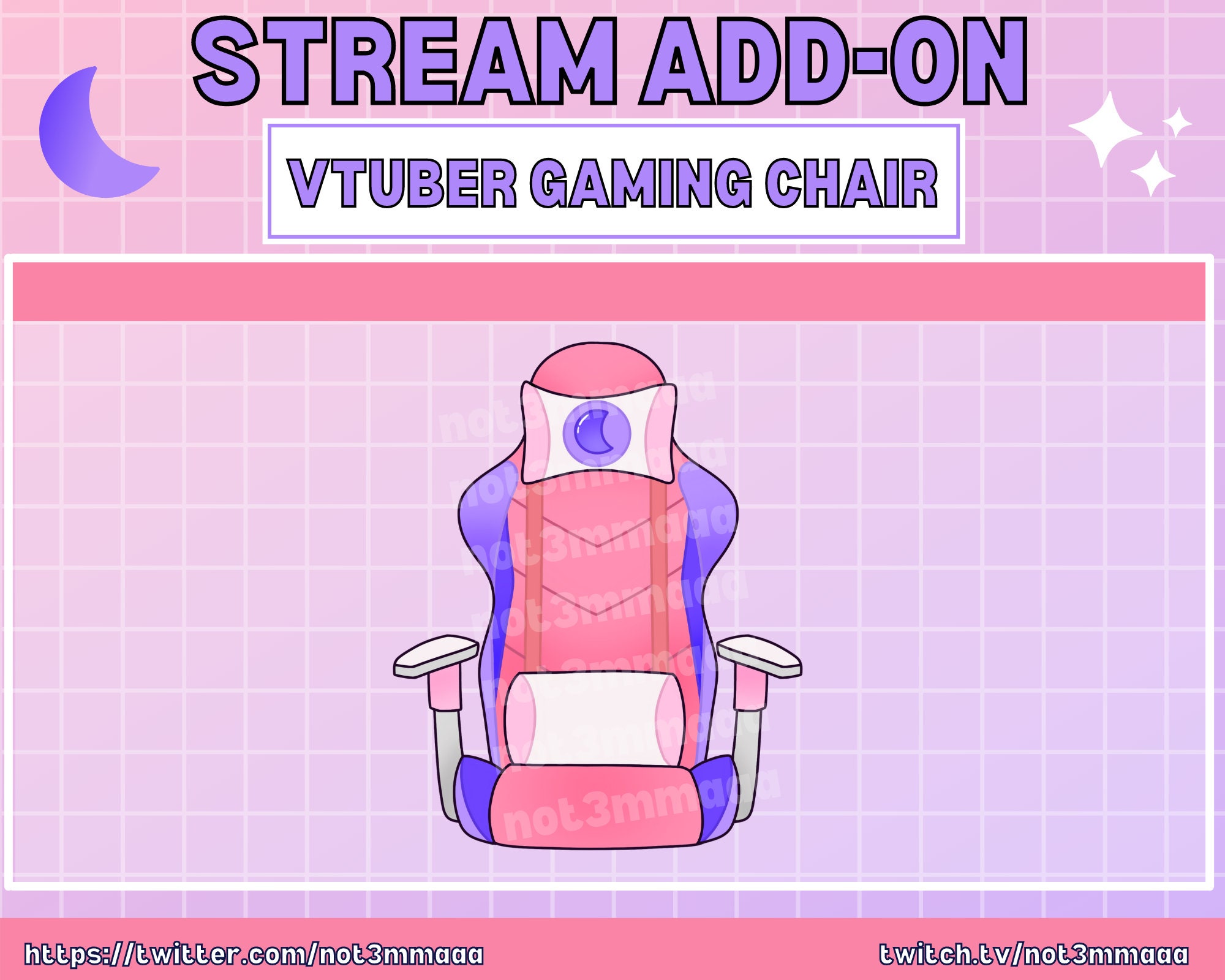 Vtuber Moon Gaming Chair | Stream Add-on - Etsy