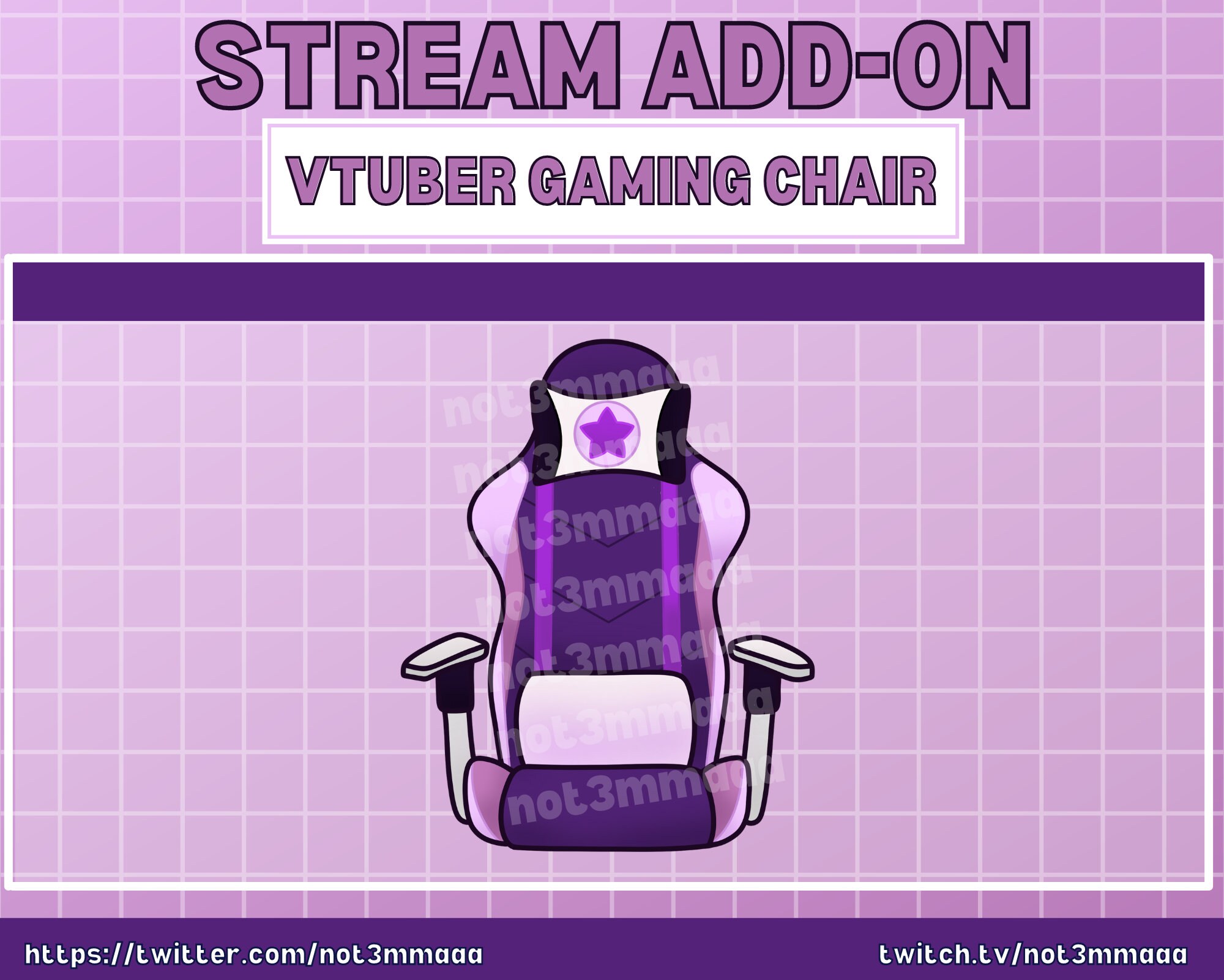 Vtuber Star Gaming Chair | Stream Add-on - Etsy