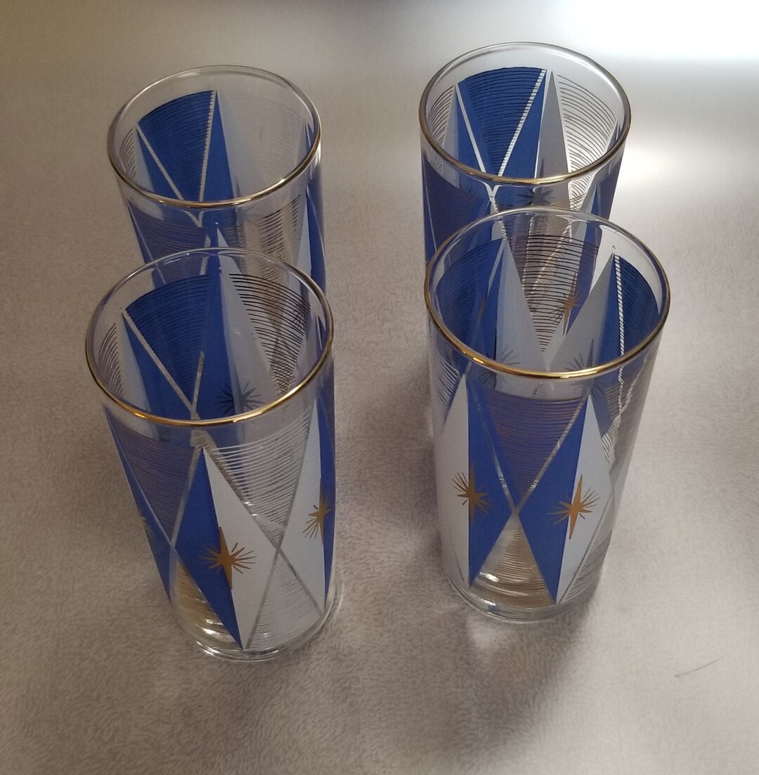 VINTAGE MCM Libby Atomic Glassware 4-piece Very Rare Atomic Barware - Etsy