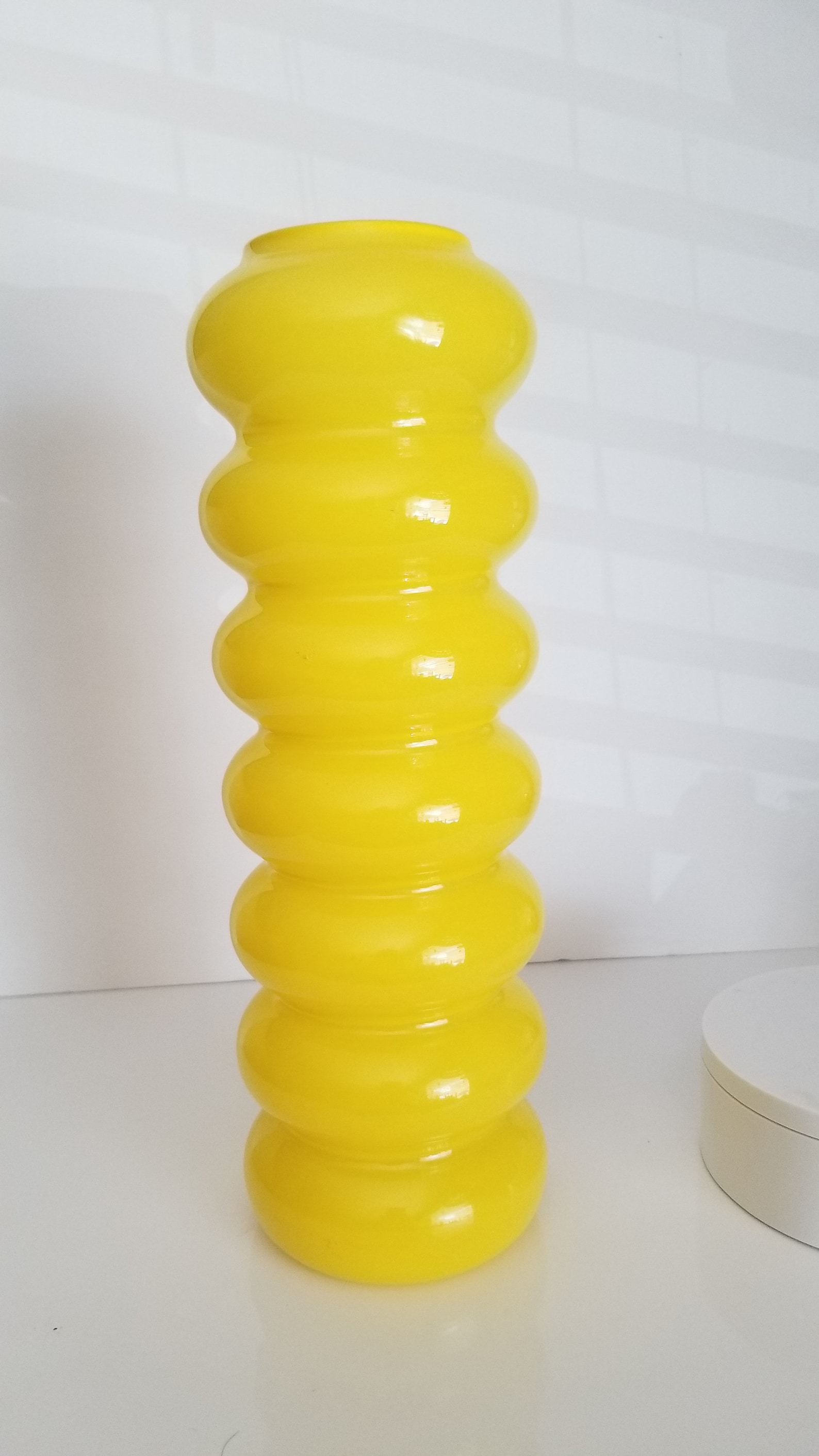 Vintage Yellow IKEA Solstrale Bubble Glass Vase by Anne Nilsson - Etsy