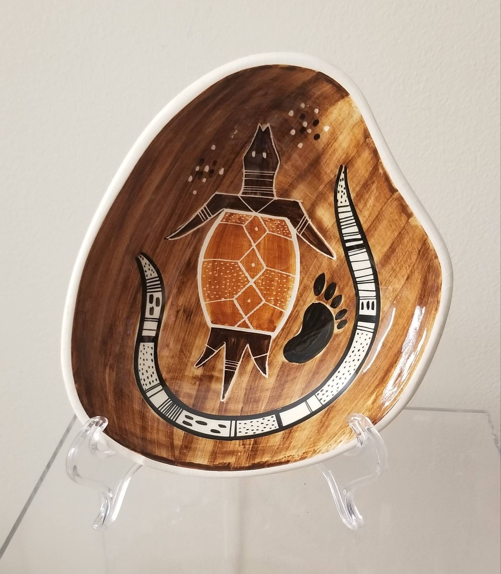 Beautiful Vintage Indigenous Peoples Hand-painted Australian Pottery in ...