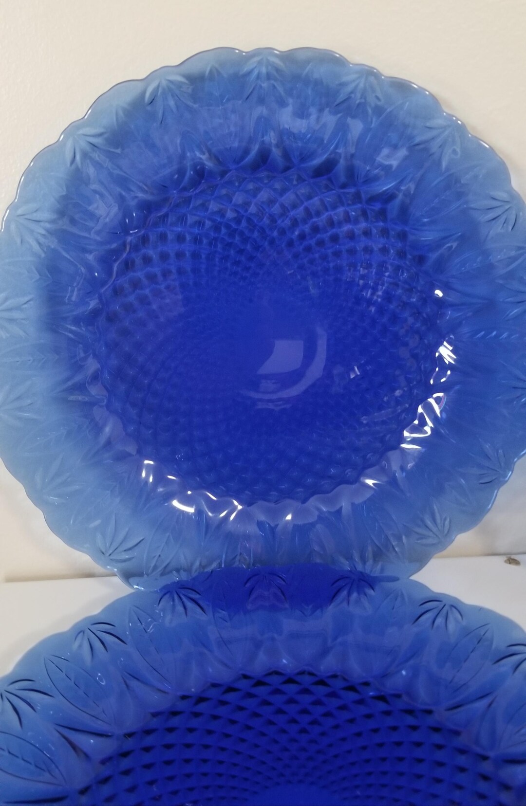 4 Vintage Dinner Plates Avon France Royal Sapphire Cobalt Blue in ...