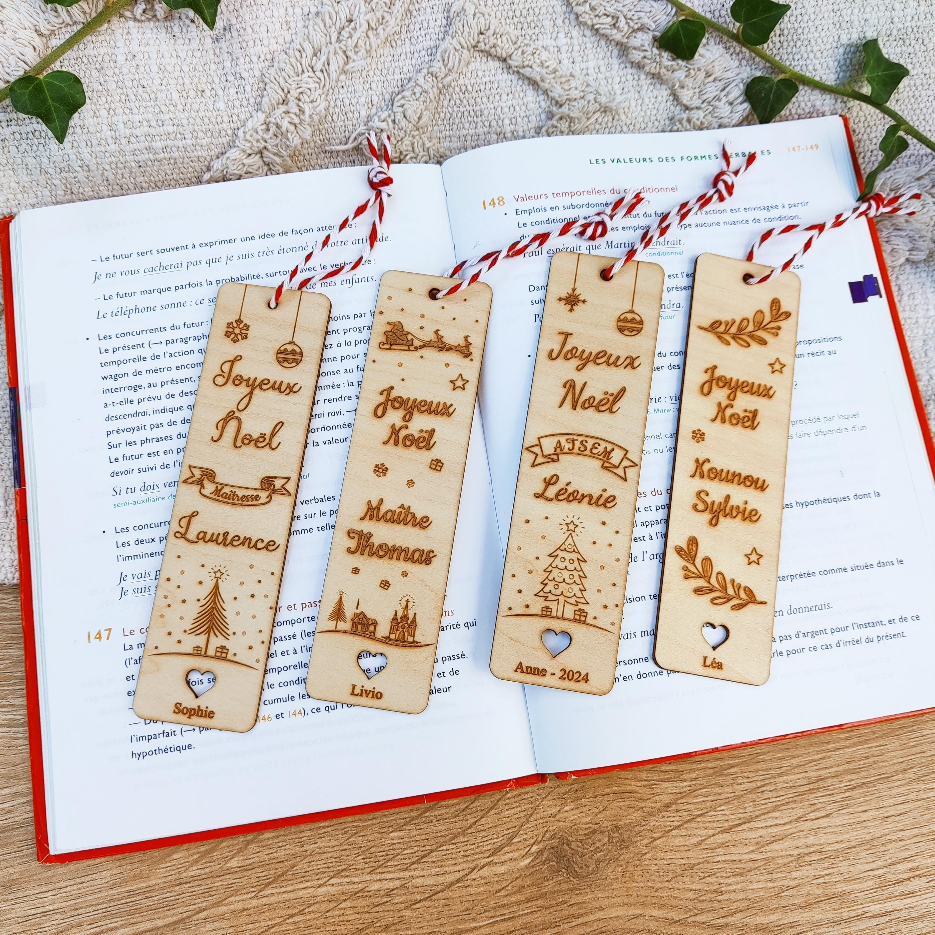 Wooden Bookmark Christmas Gift Nanny Teacher or Atsem With First Name ...