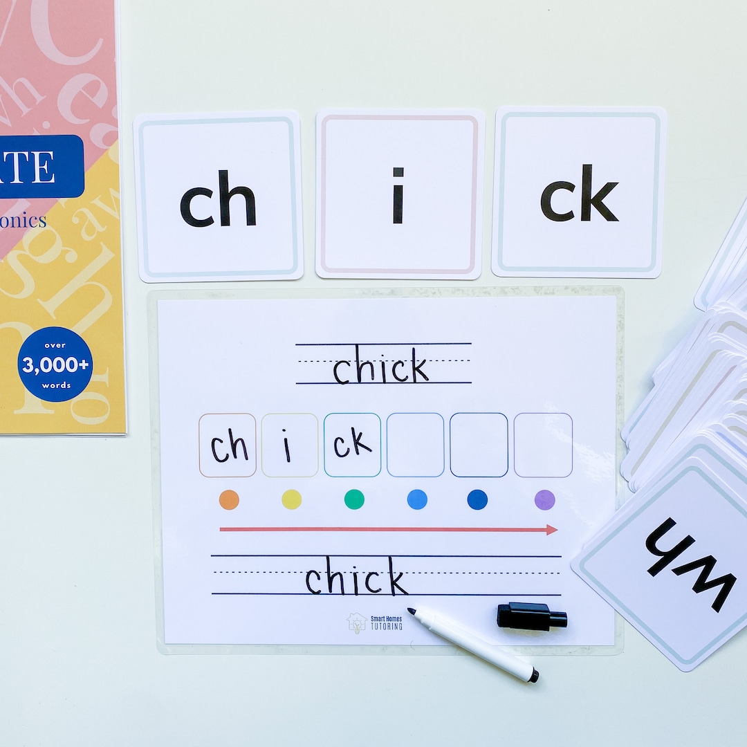 Phonics Spelling Work Mat: Reading, Blending, Handwriting - Etsy