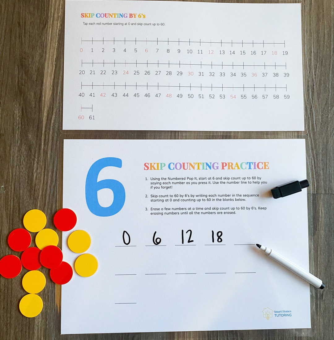 Numberline Skip Counting Practice for Kids | Number Sense Math Activity ...