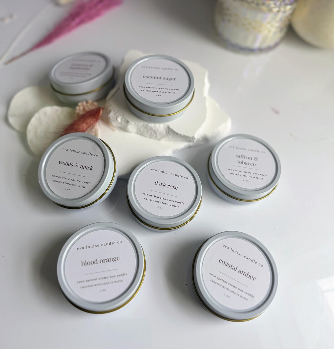 Candle Sample Pack | Luxury Candle | Travel Tin | Wood Wick Coconut Wax ...