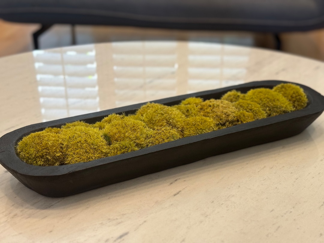 Black, Moss ,tray, Green Moss, Centerpiece - Etsy