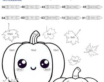 Multiplicación Por Color/ Multiplication Color by Number in Spanish - Etsy