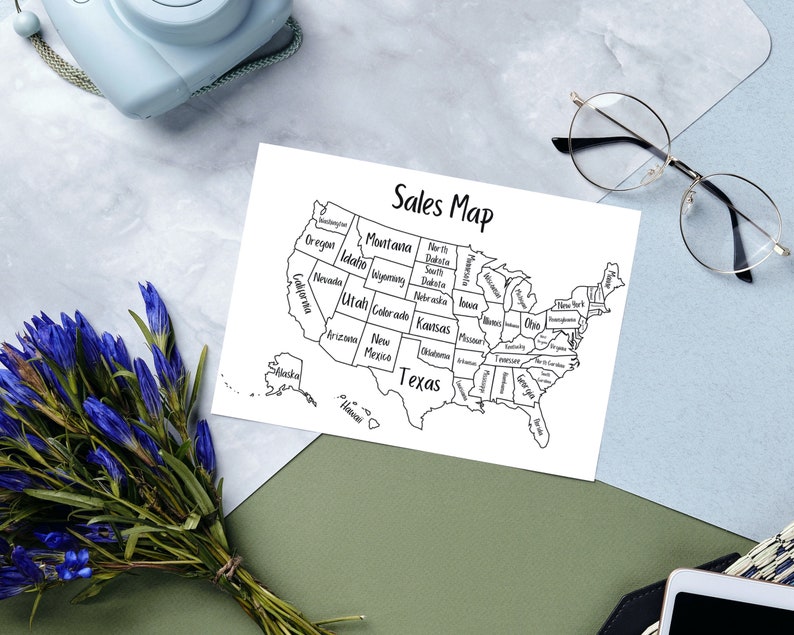 USA Sales Map, Sales Tracker, US Sales Map, Etsy Business Sales Map ... USA Sales Map, Sales Tracker, US Sales Map, Etsy Business Sales Map ...