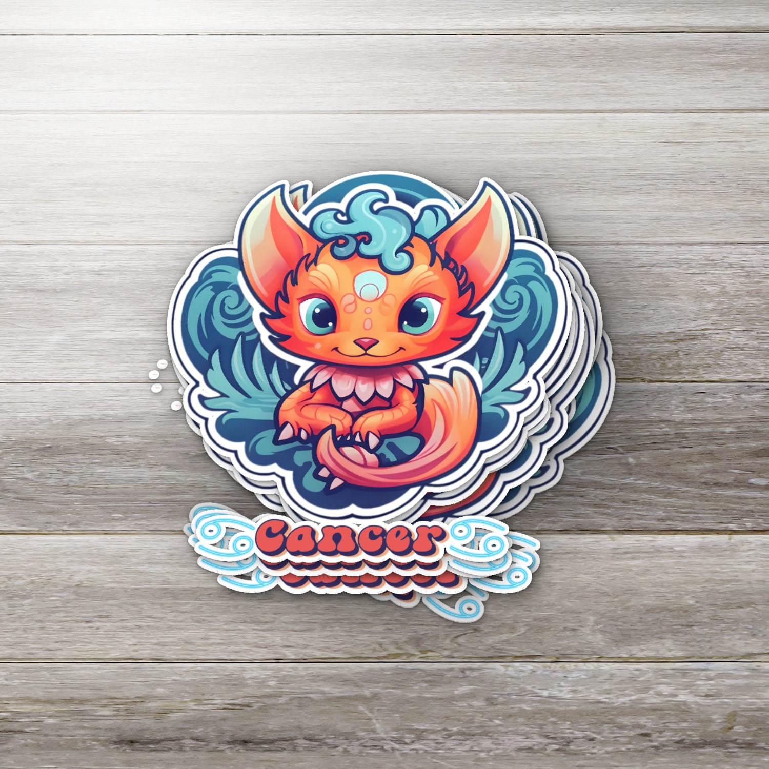 Mythic Meow-signs: Cute Cat-dragon Astrology Kiss-cut Vinyl Zodiac ...