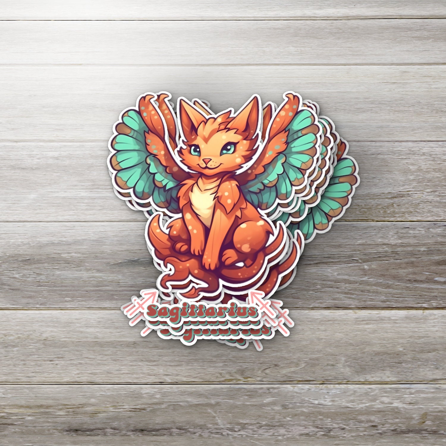 Mythic Meow-signs: Cute Cat-dragon Astrology Kiss-cut Vinyl Zodiac ...