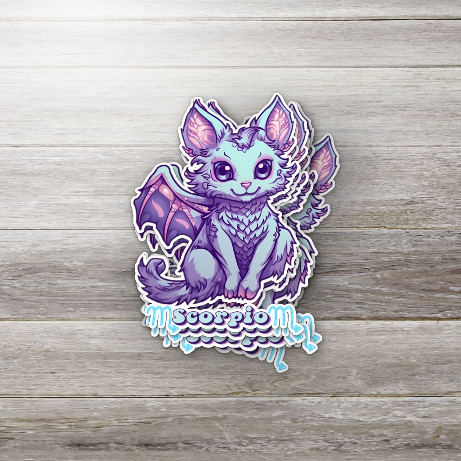 Mythic Meow-signs: Cute Cat-dragon Astrology Kiss-cut Vinyl Zodiac ...