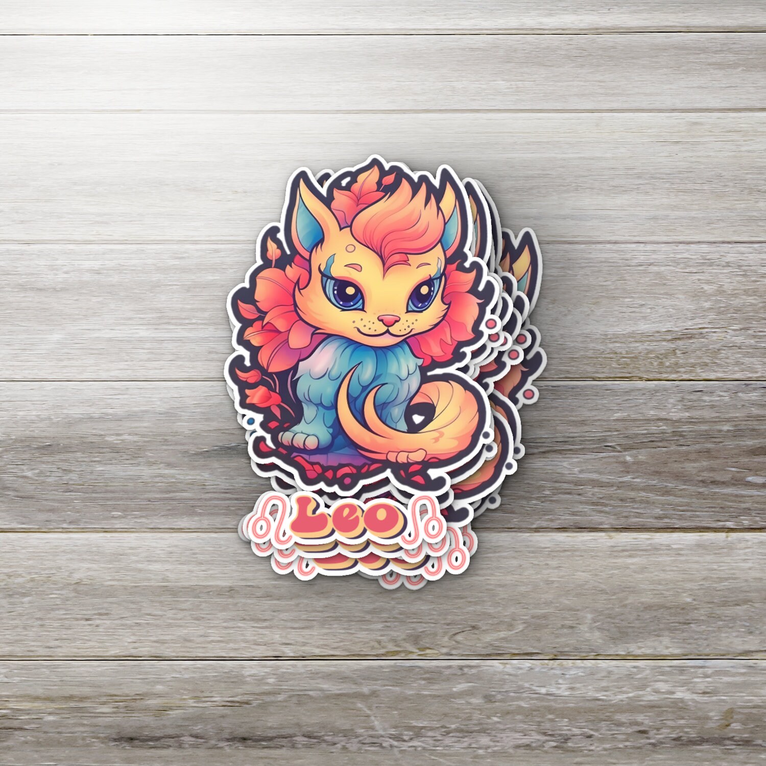 Mythic Meow-signs: Cute Cat-dragon Astrology Kiss-cut Vinyl Zodiac ...