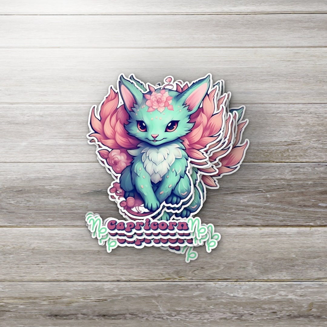Mythic Meow-signs: Cute Cat-dragon Astrology Kiss-cut Vinyl Zodiac ...