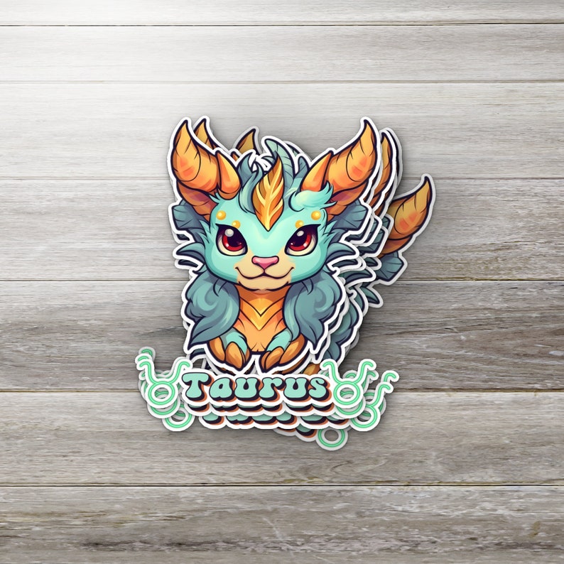 Mythic Meow-signs: Cute Cat-dragon Astrology Kiss-cut Vinyl Zodiac ...