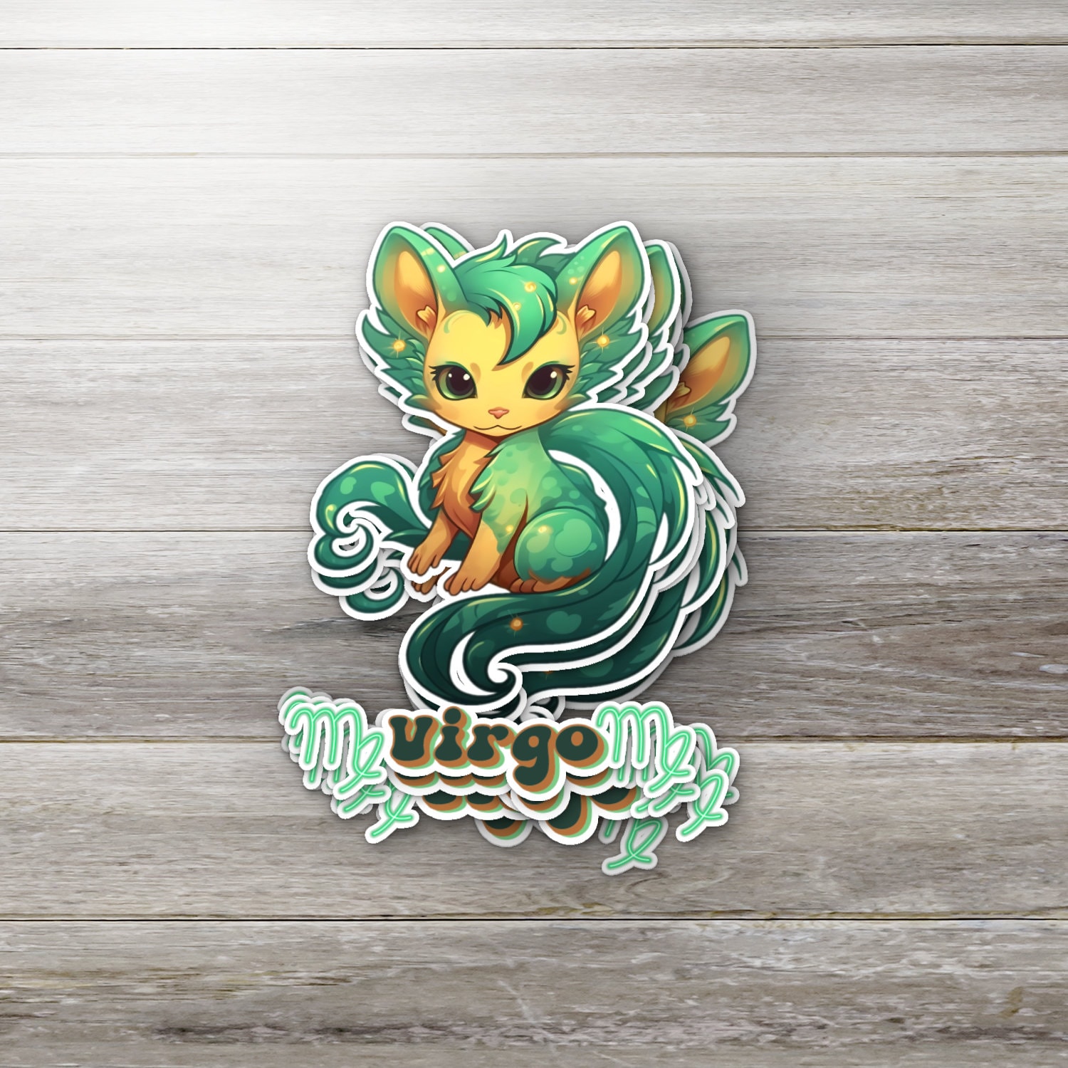 Mythic Meow-signs: Cute Cat-dragon Astrology Kiss-cut Vinyl Zodiac ...